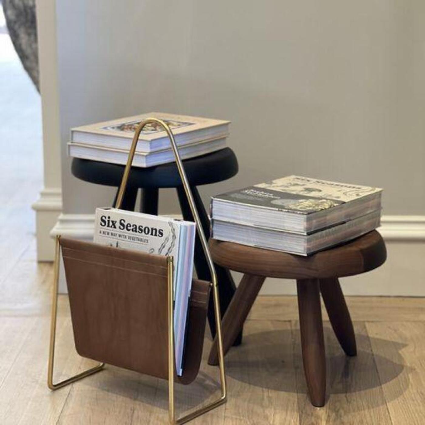 Cassina - CHARLOTTE PERRIAND TABOURET BERGER STOOL IN WALNUT
