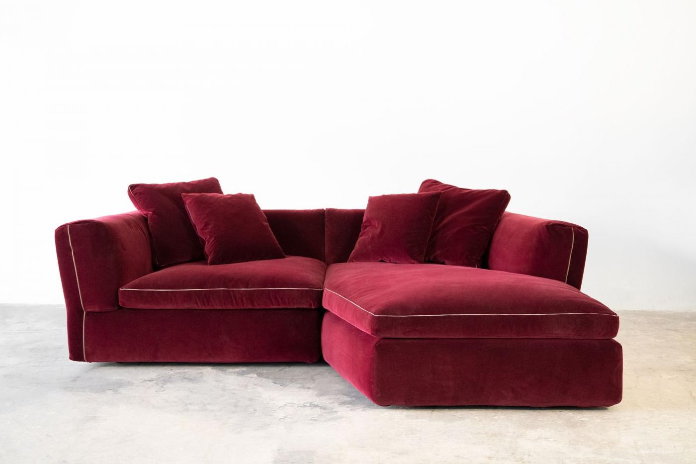 Cassina Velvet Dress Up Sectional Sofa Designed By Rodolfo Dordoni For Cassina