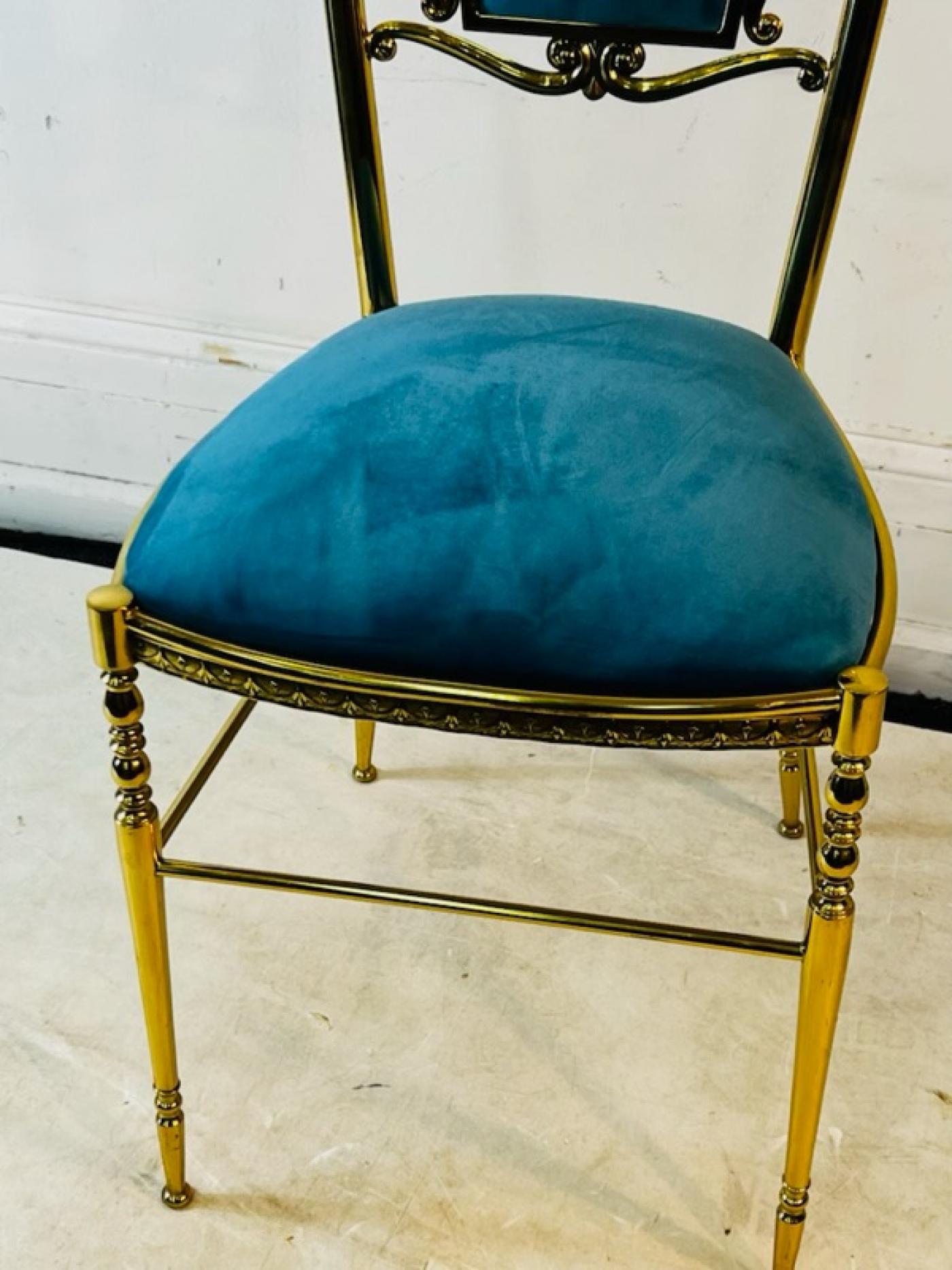 Chiavari - UNUSUAL ORNATE MODERNIST ITALIAN BRASS CHAIR