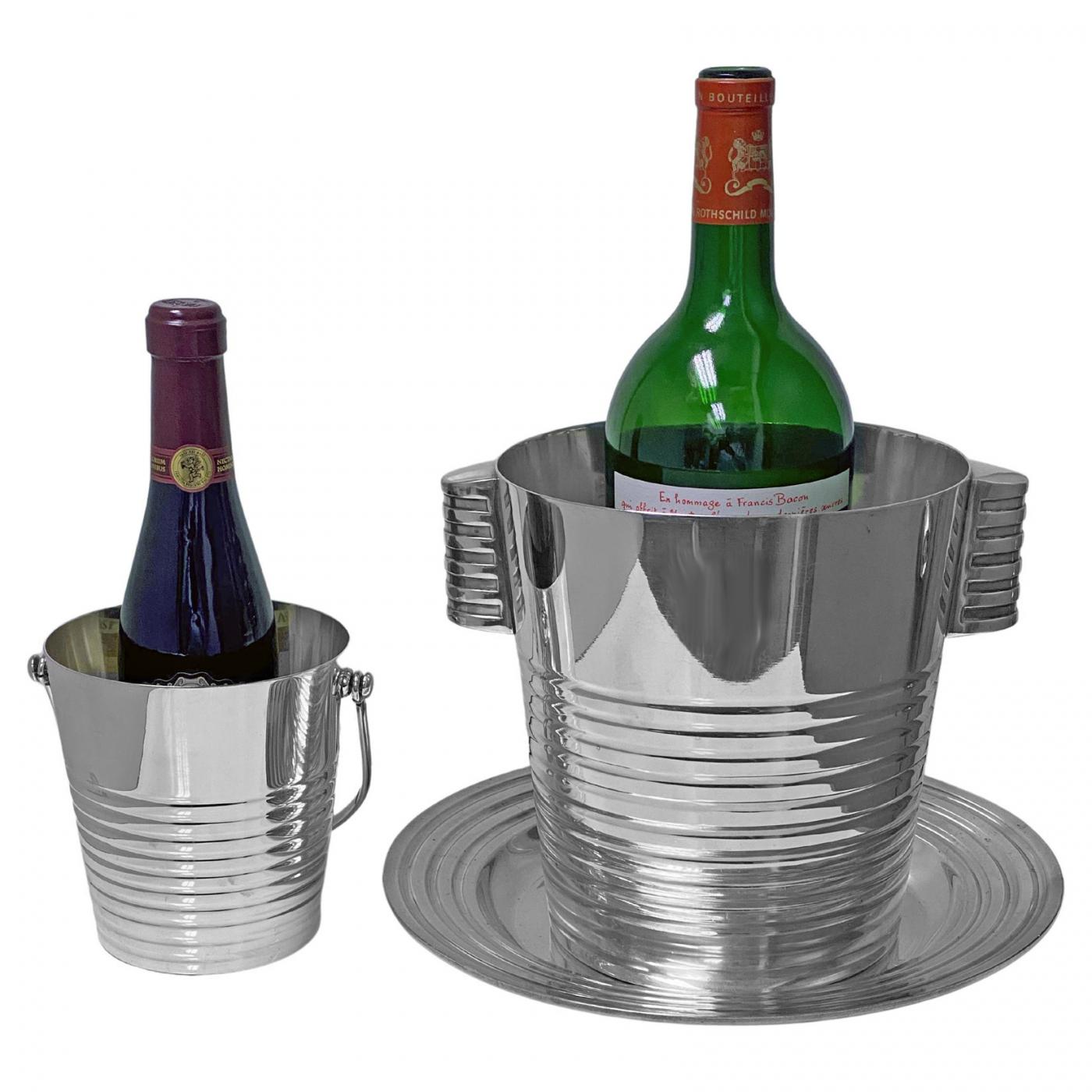 Christofle - Set Christofle Art Deco Luc Lanel Coolers and underplate ...