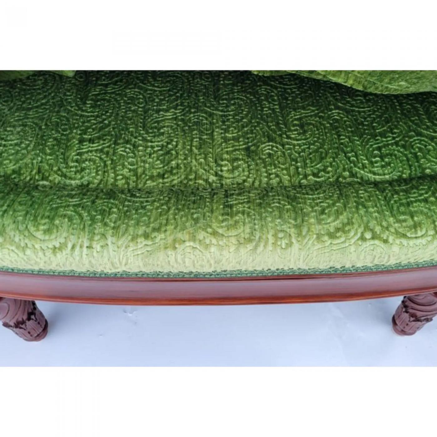 Clarence House - Styly Green Silk Velver Canapé Sofa Settee W Clarence ...