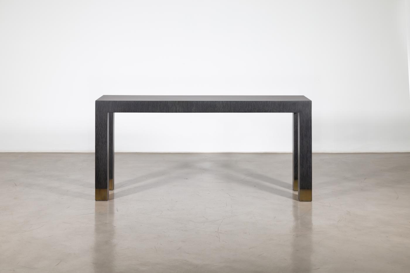 Costantini Design - Minimal Console Table with Bronze Sabots in Black ...