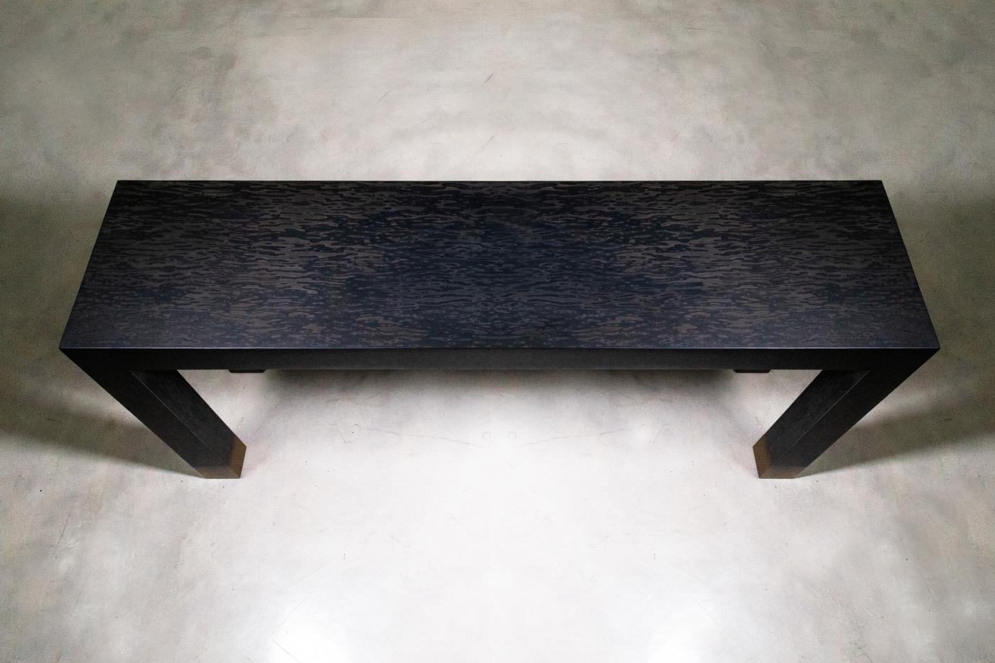 Costantini Design - Minimal Console Table with Bronze Sabots in Black ...