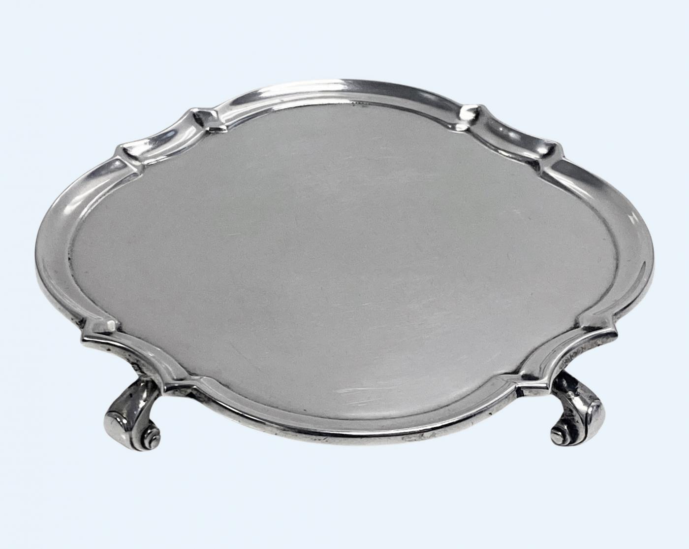 Crichton & Co. - Antique English Britannia Standard Silver Salver Tray ...