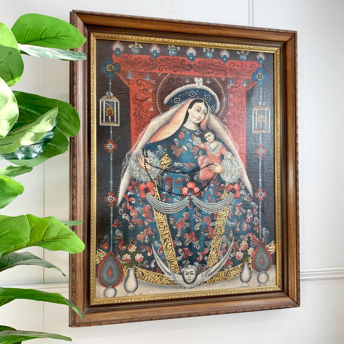 Cuzco School - 18th Century Peruvian Cuzco School Oil On Canvas