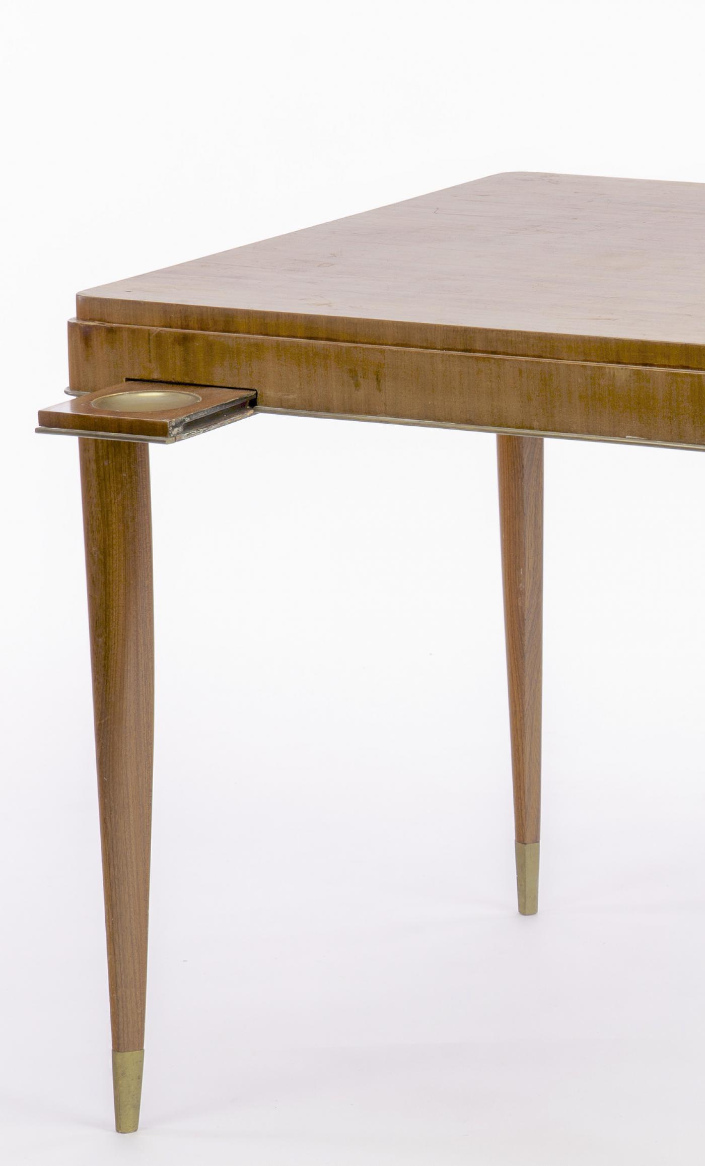 De Coene Frères - De Coene refined Art Deco rosewood playing card table ...