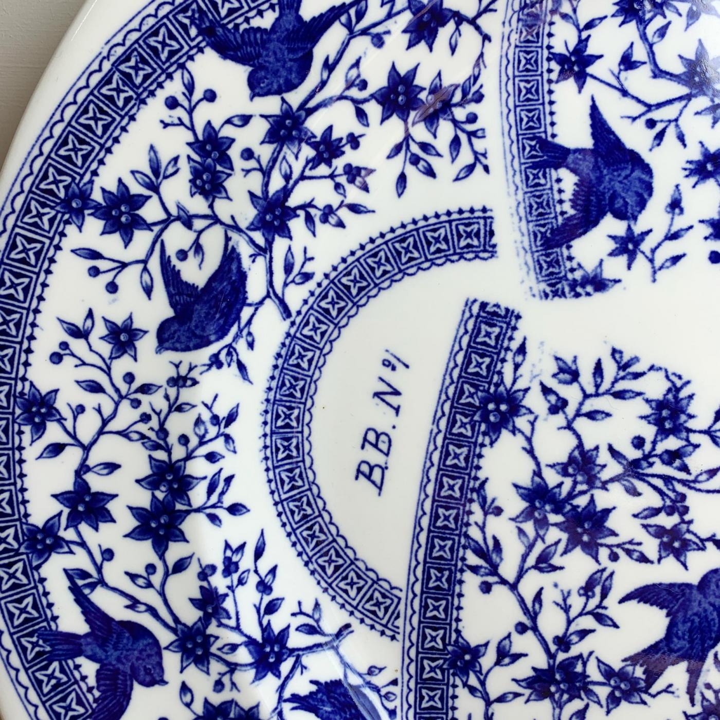 Derby Pottery - 19th Century Derby Pottery Blue and White Sample ...