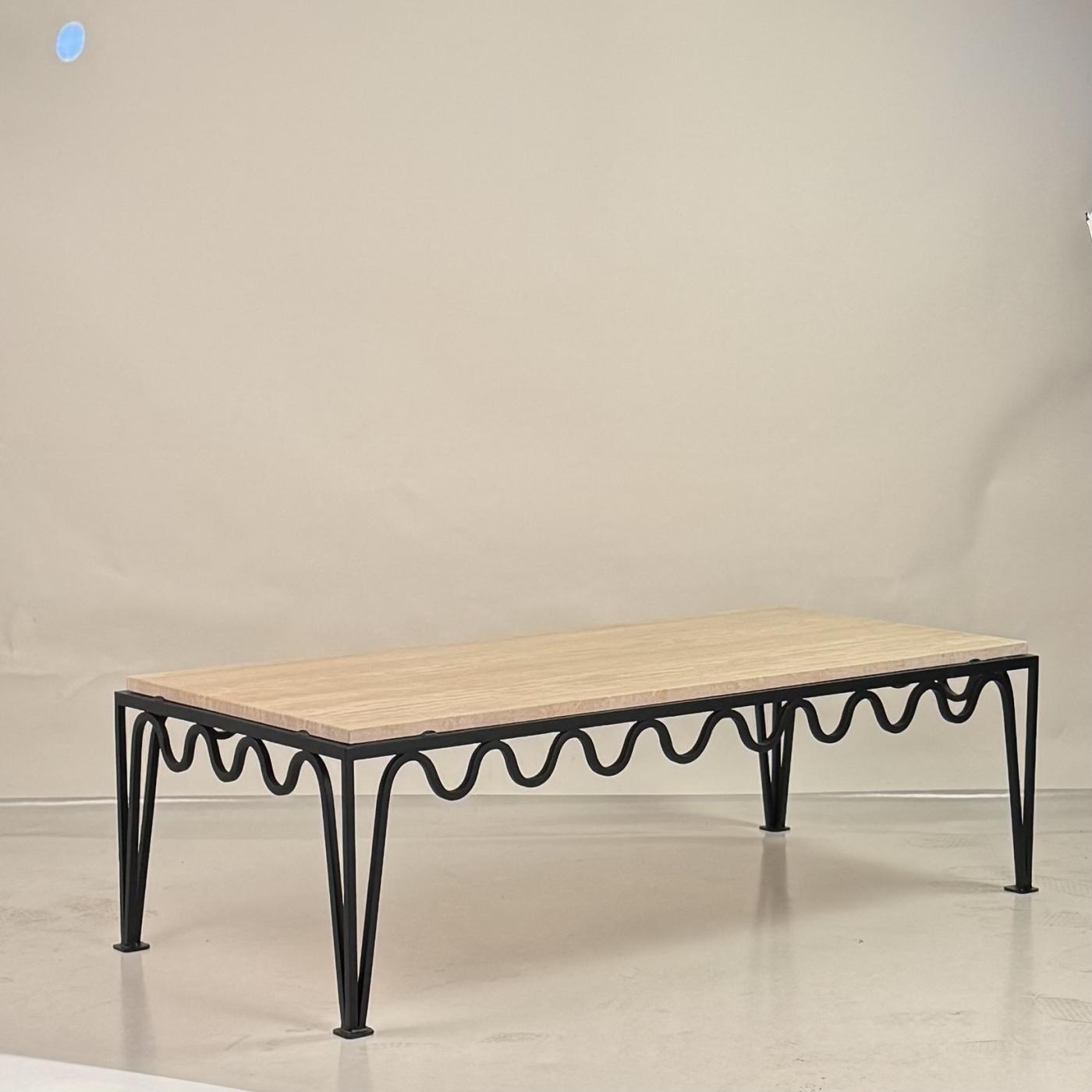 Design Frères - 'Méandre' Travertine Coffee Table by Design Frères
