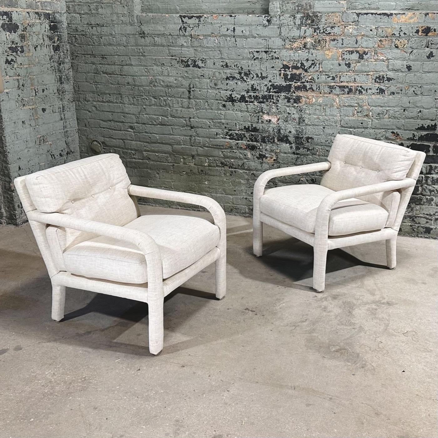 Directional - Post Modern Directional Open Arm Lounge Chairs, 1980