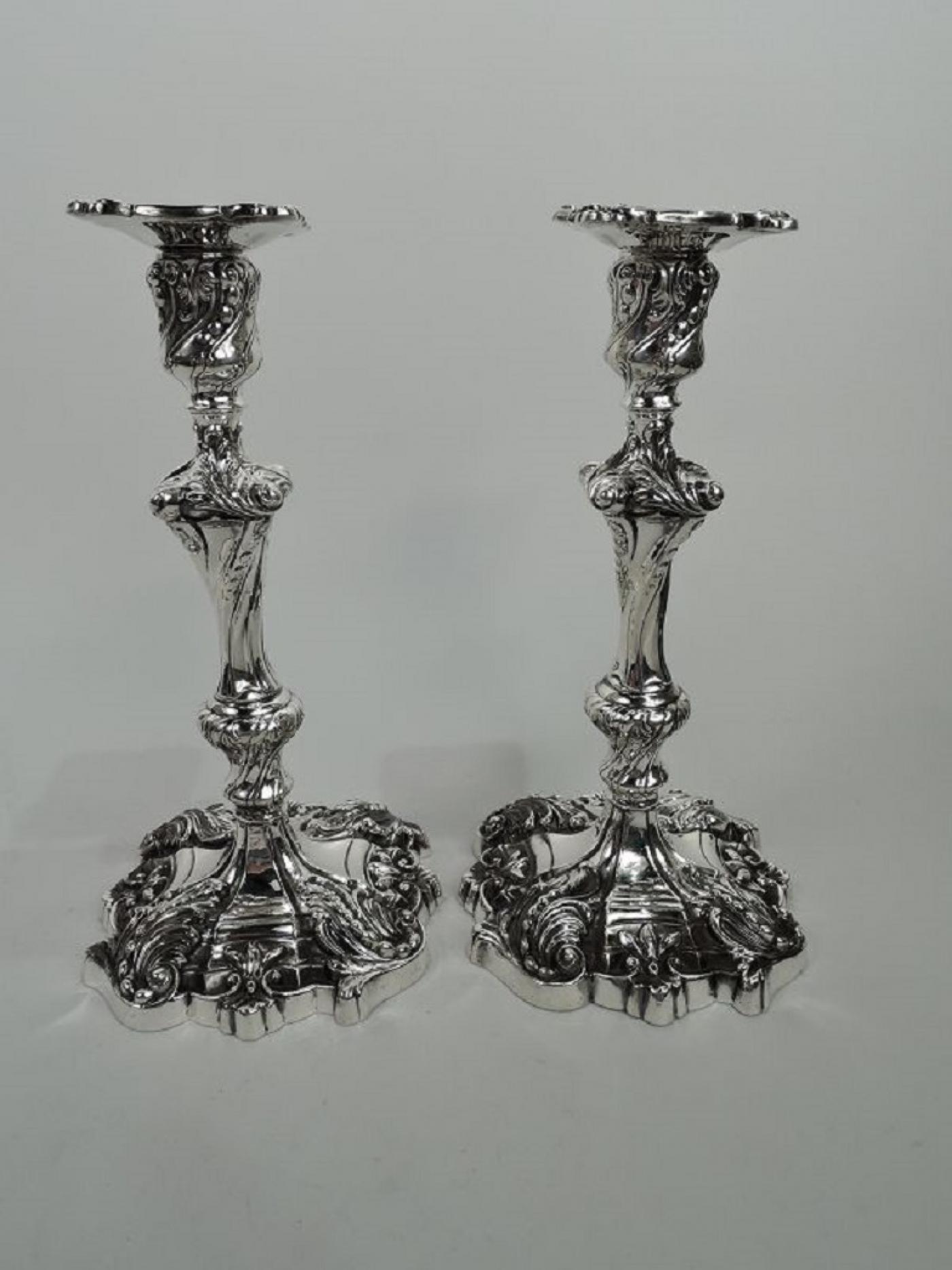 Dominick & Haff - Pair of Antique Georgian Rococo Sterling Silver ...