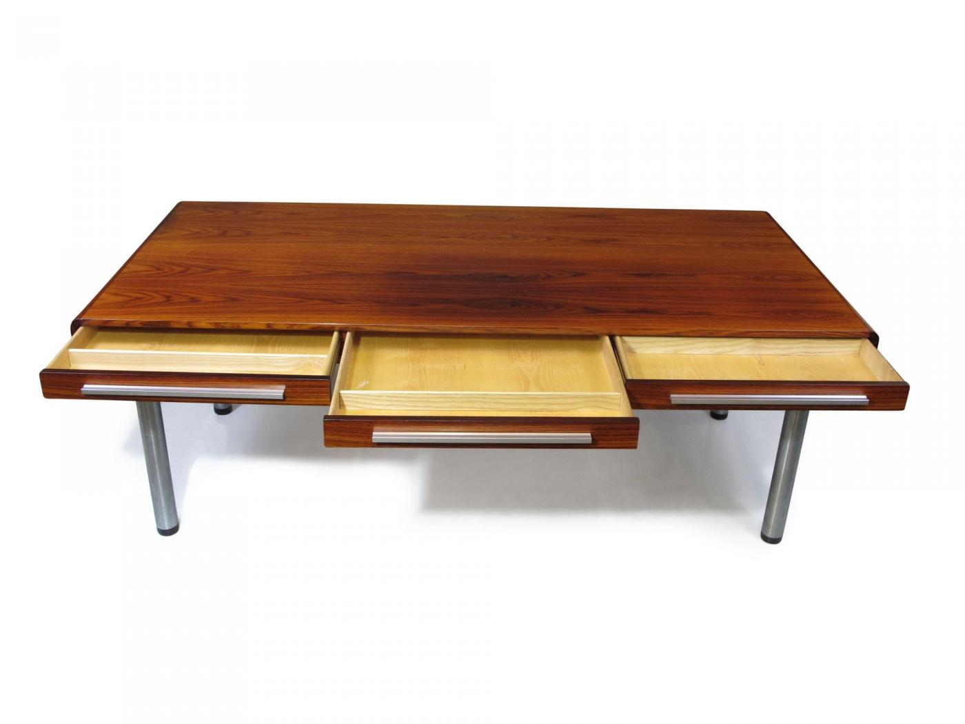 Dyrlund - Dyrlund Santos Rosewood Executive Desk with Metal Legs