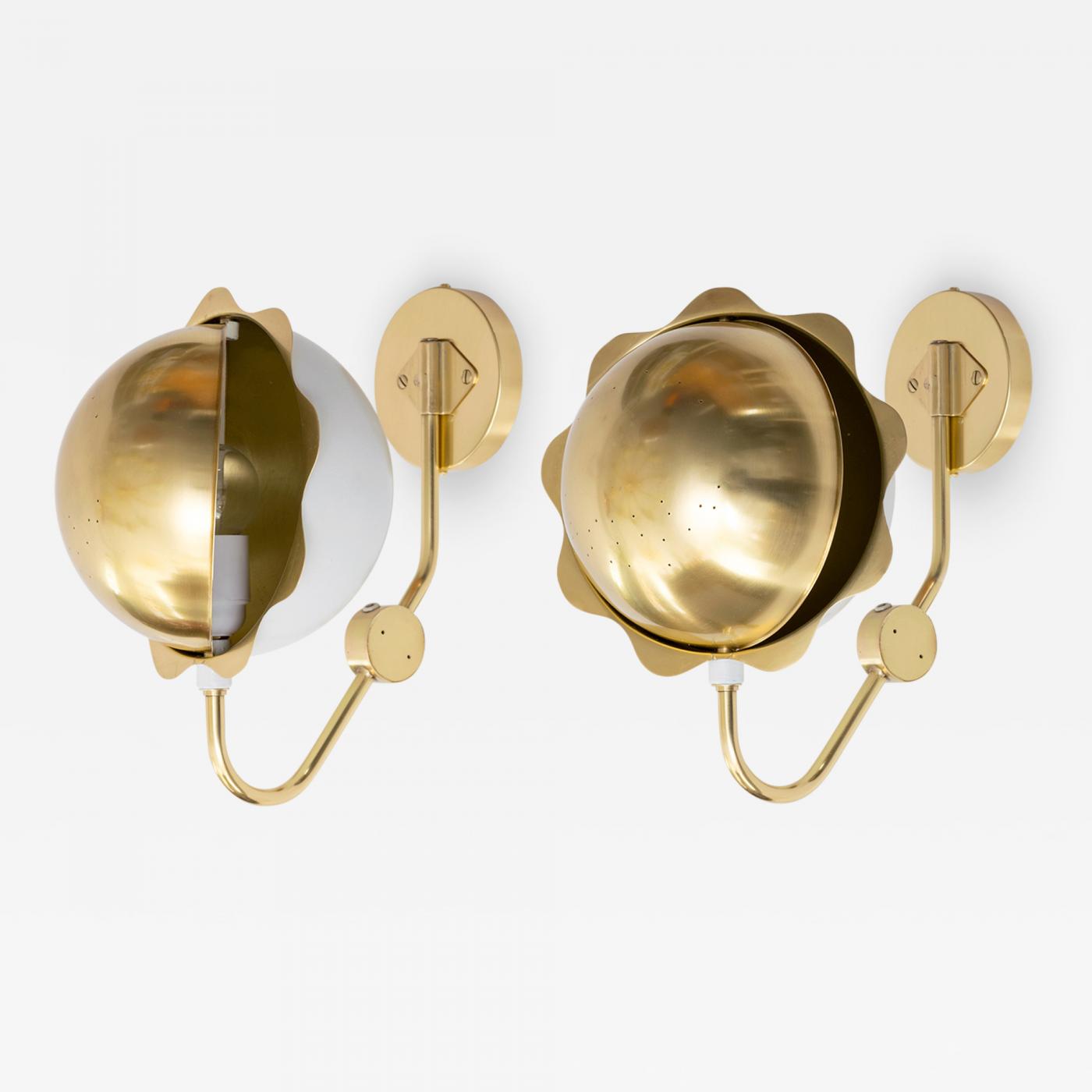 E.H. AB - SCANDINAVIAN MODERN “ECLIPSE” SCONCES IN BRASS, FROM EH AB ...