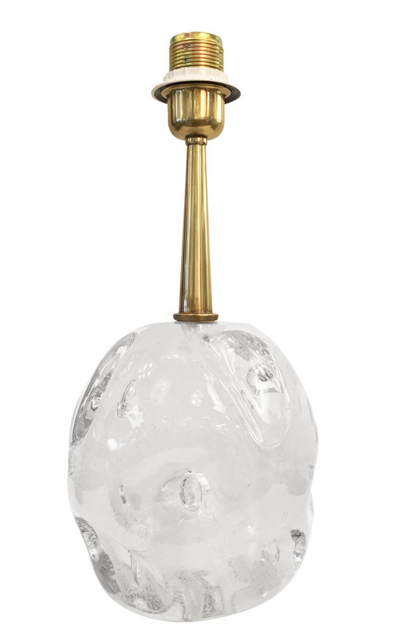 Esperia - “Cosmo” Glass Amber Table Lamp by Esperia