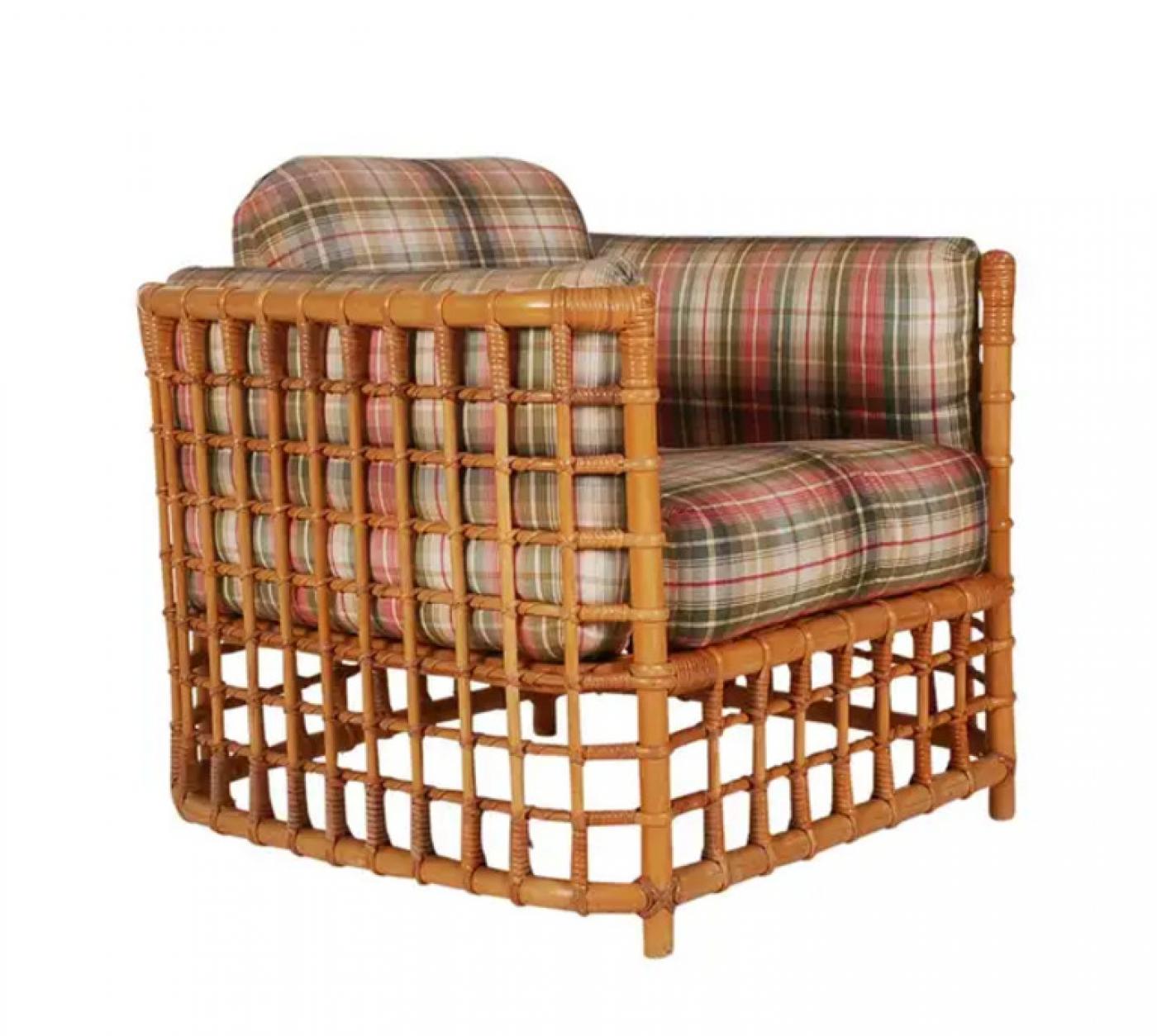 Willow & Reed, Inc. - Mid-Century Modern Rattan Cube Lounge Chair with ...