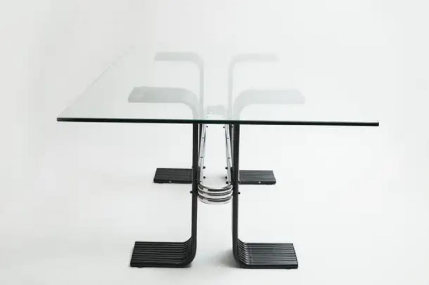 Forma Brazil - Brazilian Modern Dining Table in Black Painted Iron ...