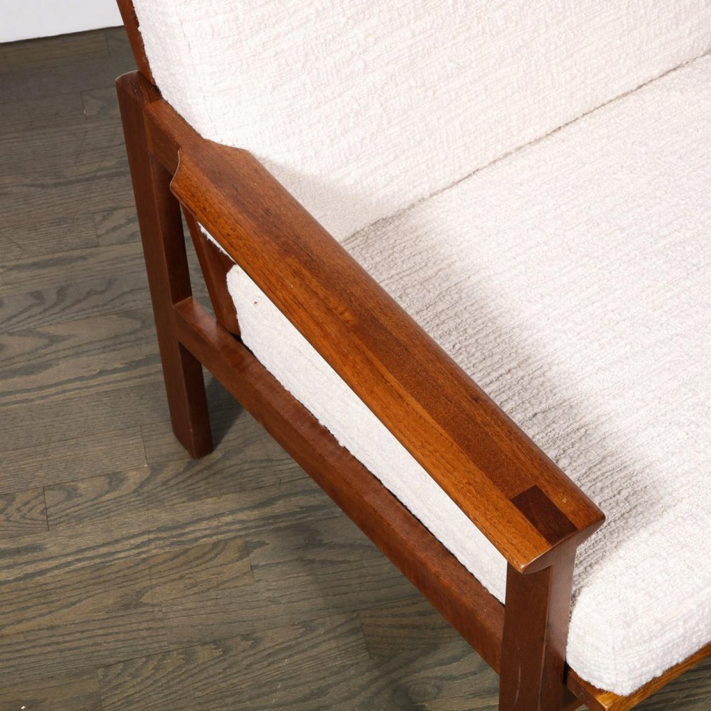 George Tanier - Mid-Century Modern Armchair in Hand Rubbed Teak and ...