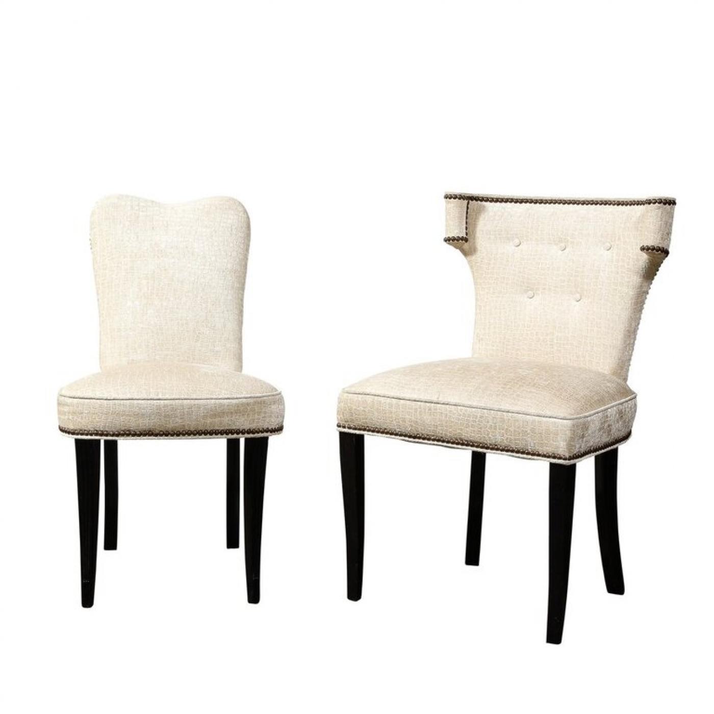 Grosfeld House - Set of 6 Hollywood Art Deco Gaufraged Velvet Dining ...