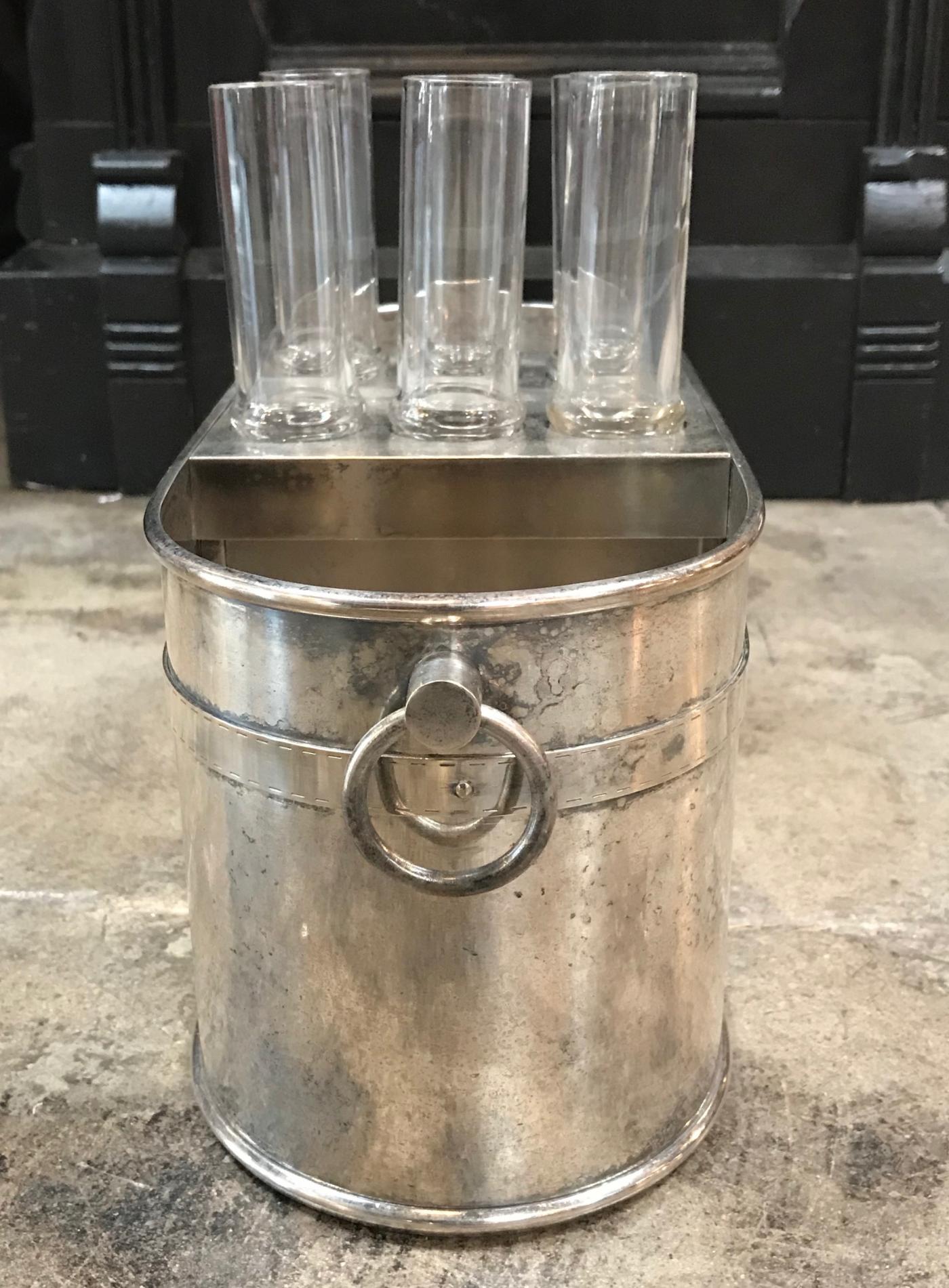 Gucci - Gucci Vintage Ice Bucket with 6 Cups