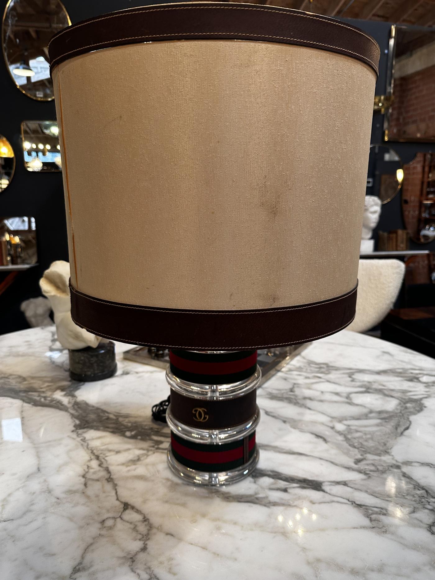 Gucci - Vintage and Unique Gucci Table Lamp 1970s