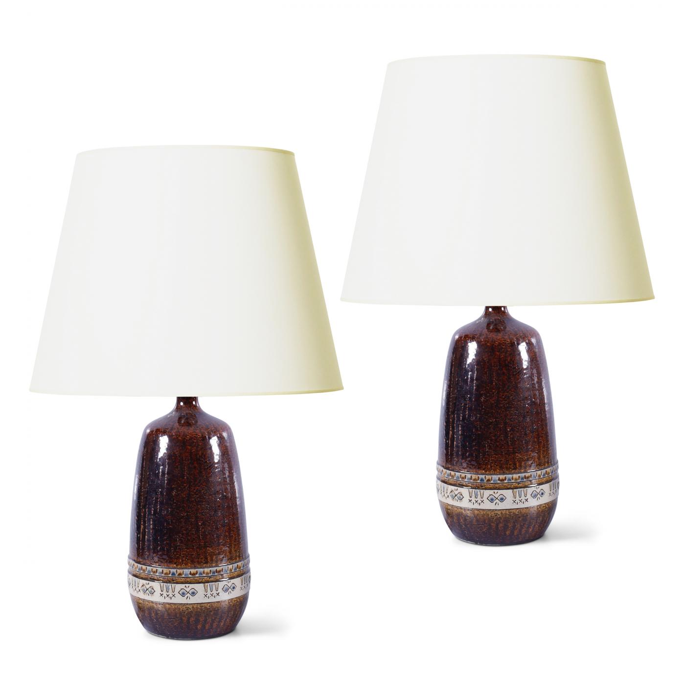 Höganäs Keramik - Pair of Table Lamps by Yngve Blixt for Hoganas