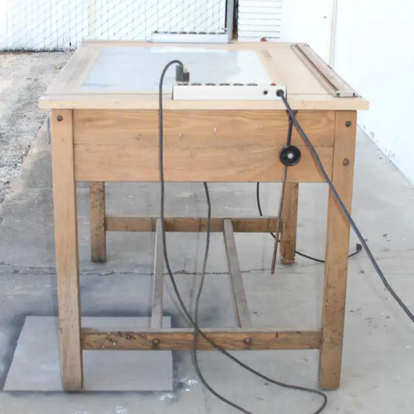 Hamilton & Co., Calcutta - Vintage Lighted Drafting Table