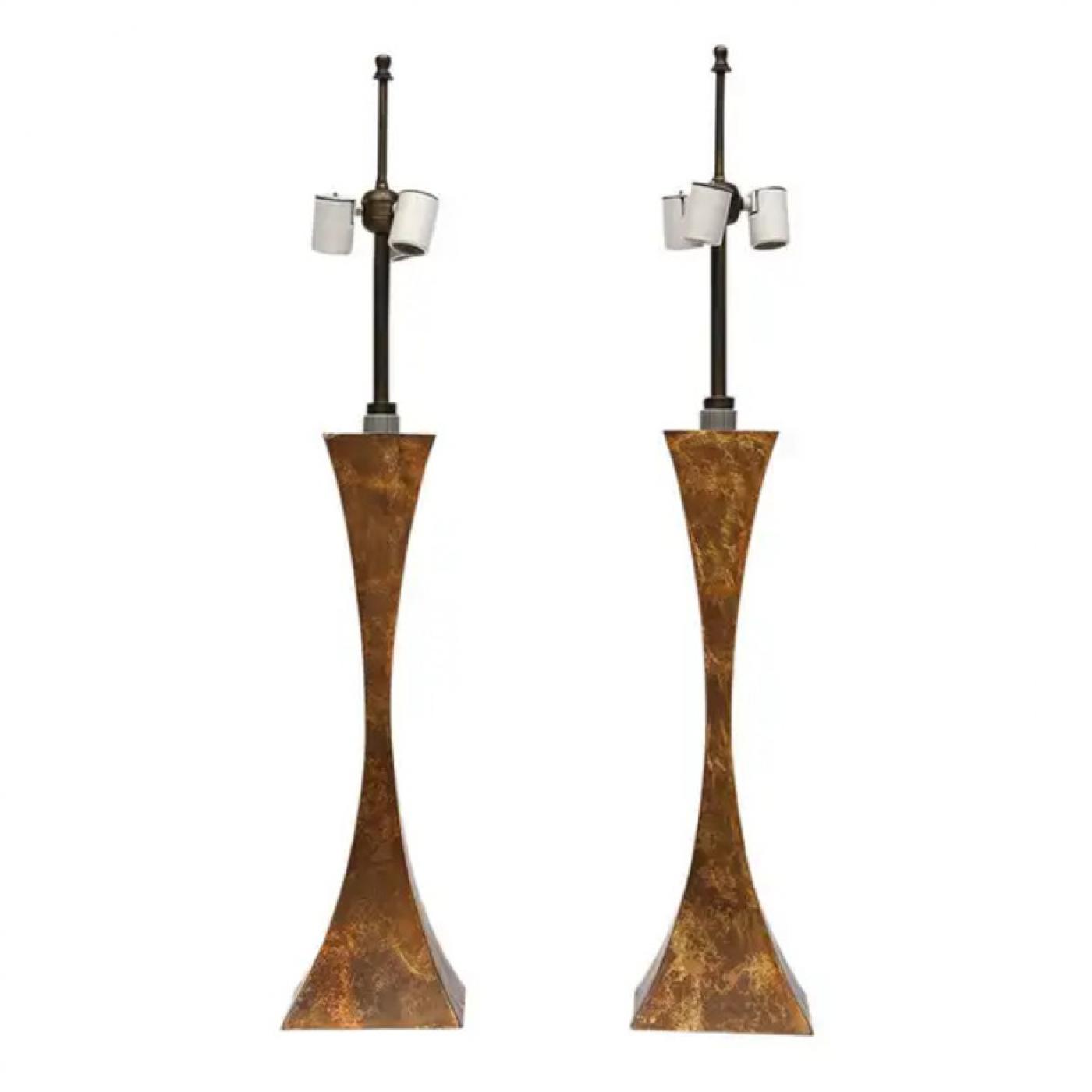 Hansen Lighting Co. - Hansen New York Gilt Metal Table Lamps