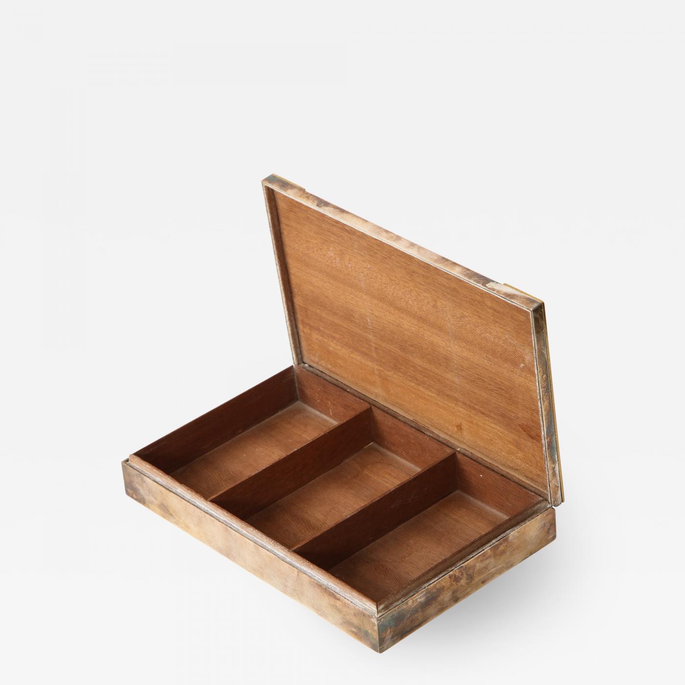 Hermès - Hermès Engine-Turned Silver and Gold-Plated H-Box, France, c ...