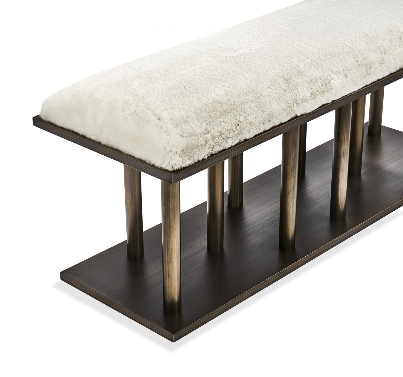 Interlude Home - Celeste Bench - Ivory