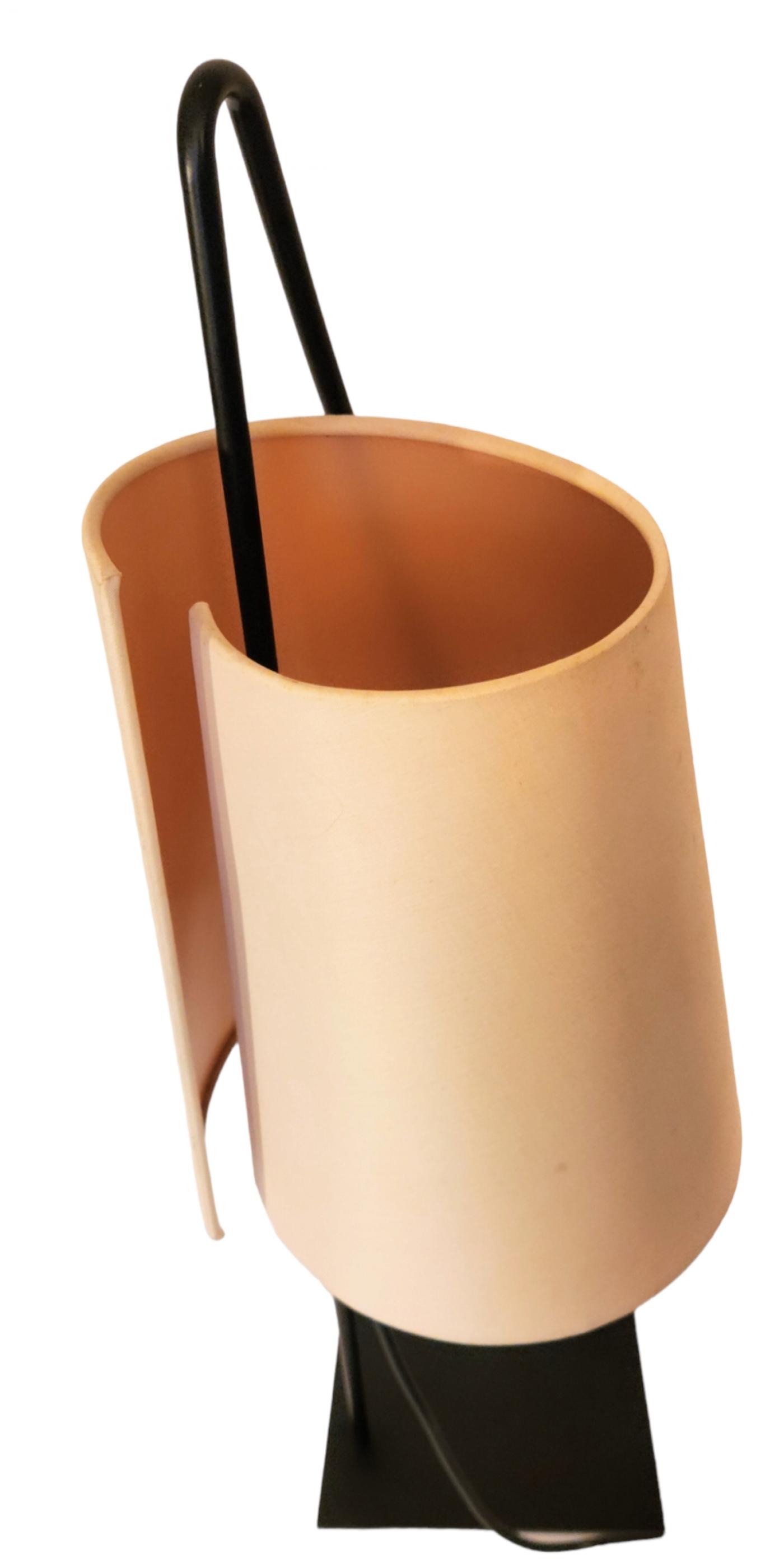 Italiana Luce - Rare Italiana Luce Black Rod Table Lamp Italy 1960s