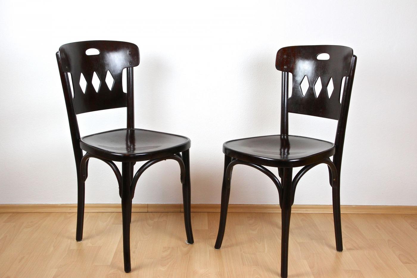 J. & J. Kohn - Pair Of Art Nouveau Bentwood Chairs by J&J Kohn, Vienna ...