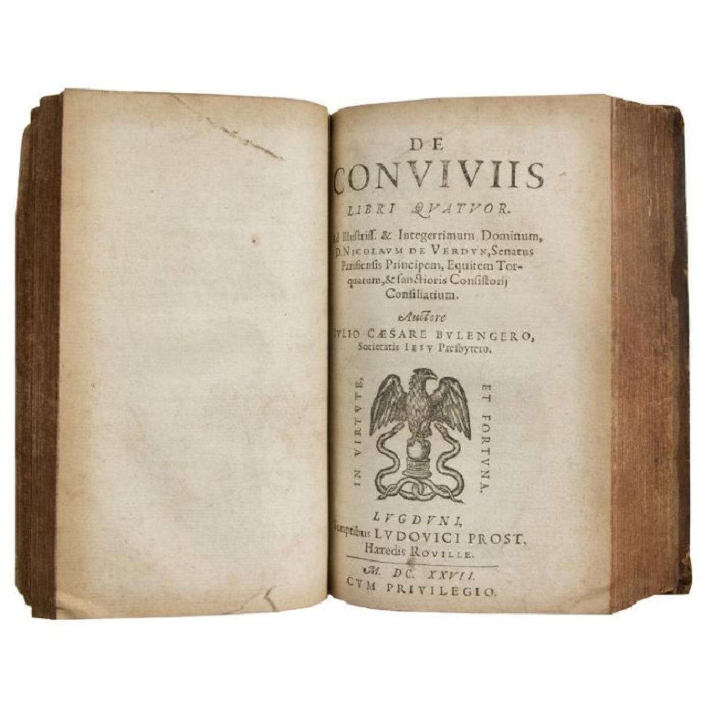 JULES-CÉSAR BOULENGER - De Conviviis Libri Quatuor. by JULES-CÉSAR BOULENGER