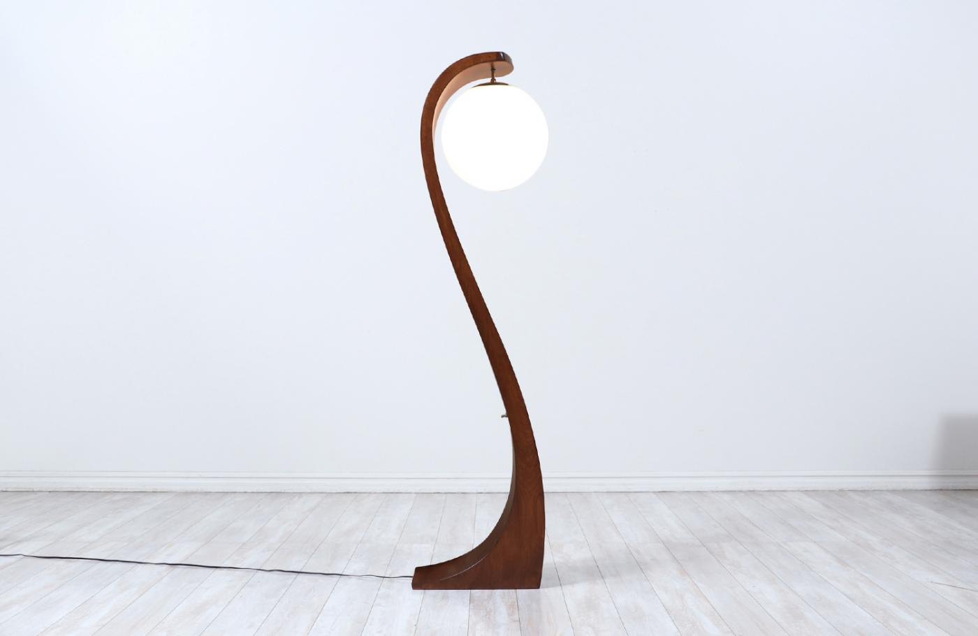 Jack Haywood - Vintage Jack Haywood Sculpted "Serpentine" Floor Lamp by ...