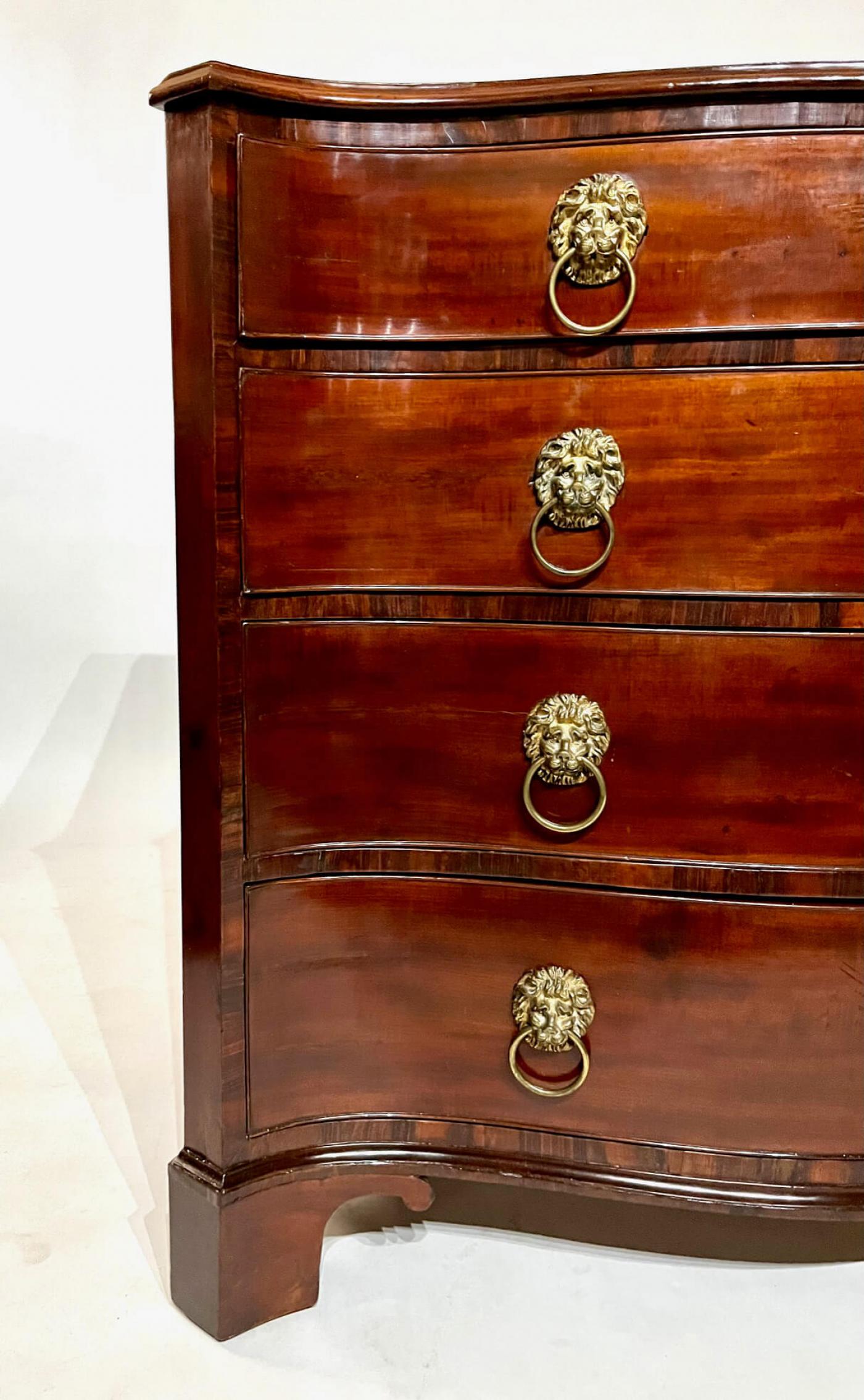 James Winter & Sons - George III Chippendale Mahogany Serpentine Chest ...