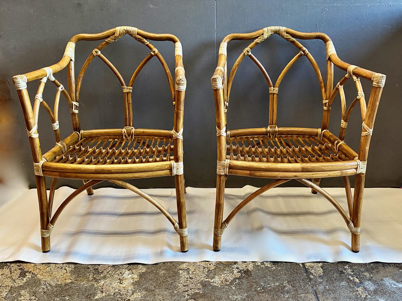 McGuire Furniture / John and Elinor McGuire - Pair McGuire Cathedral ...