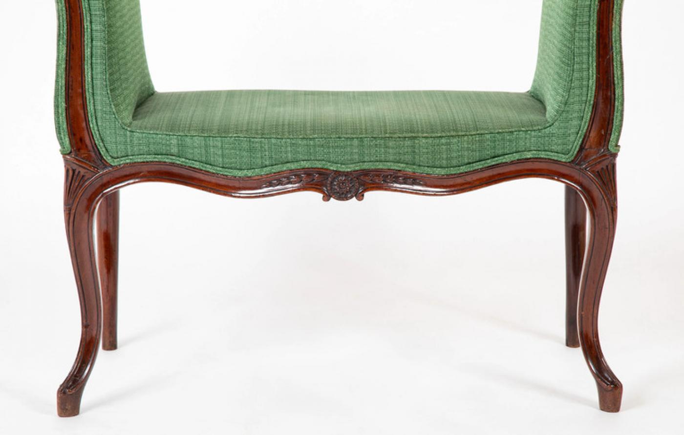 John Linell - An English George III Serpentine Scroll Leg Mahogany ...