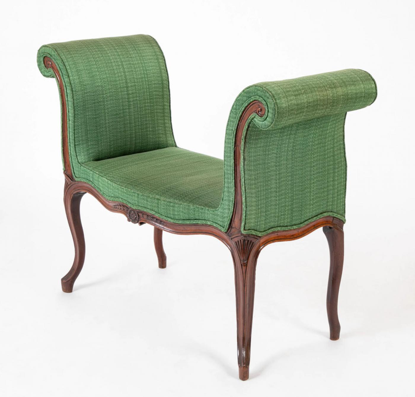 John Linell - An English George III Serpentine Scroll Leg Mahogany ...