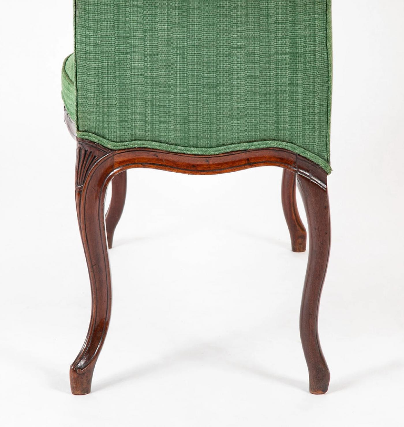 John Linell - An English George III Serpentine Scroll Leg Mahogany ...