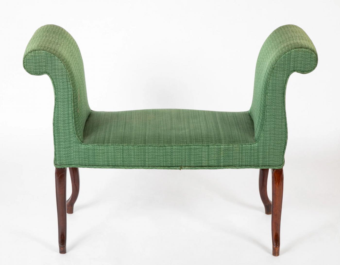 John Linell - An English George III Serpentine Scroll Leg Mahogany ...