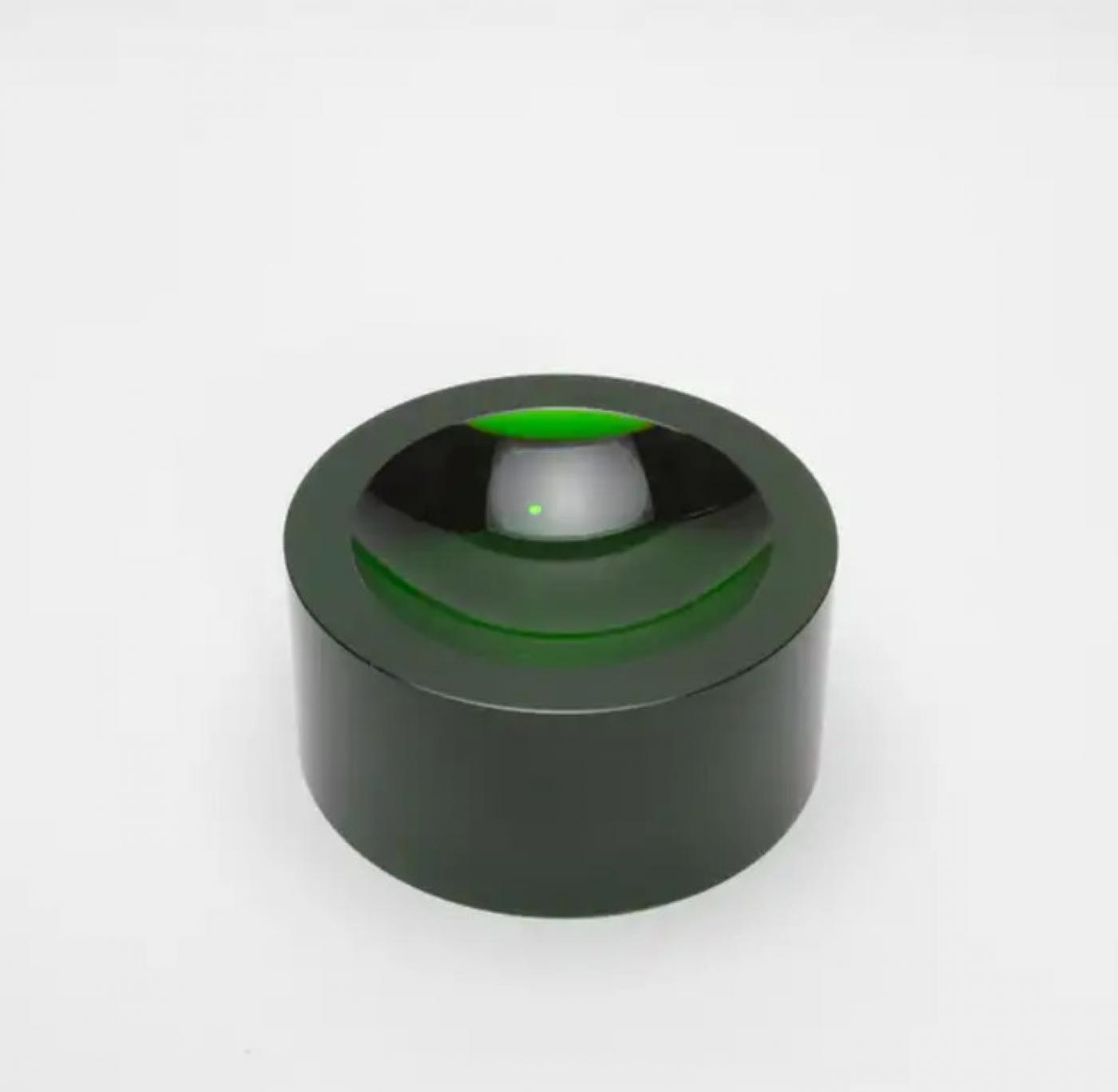 KA Glass - Crystal Green Convex Bowl by KA Glass