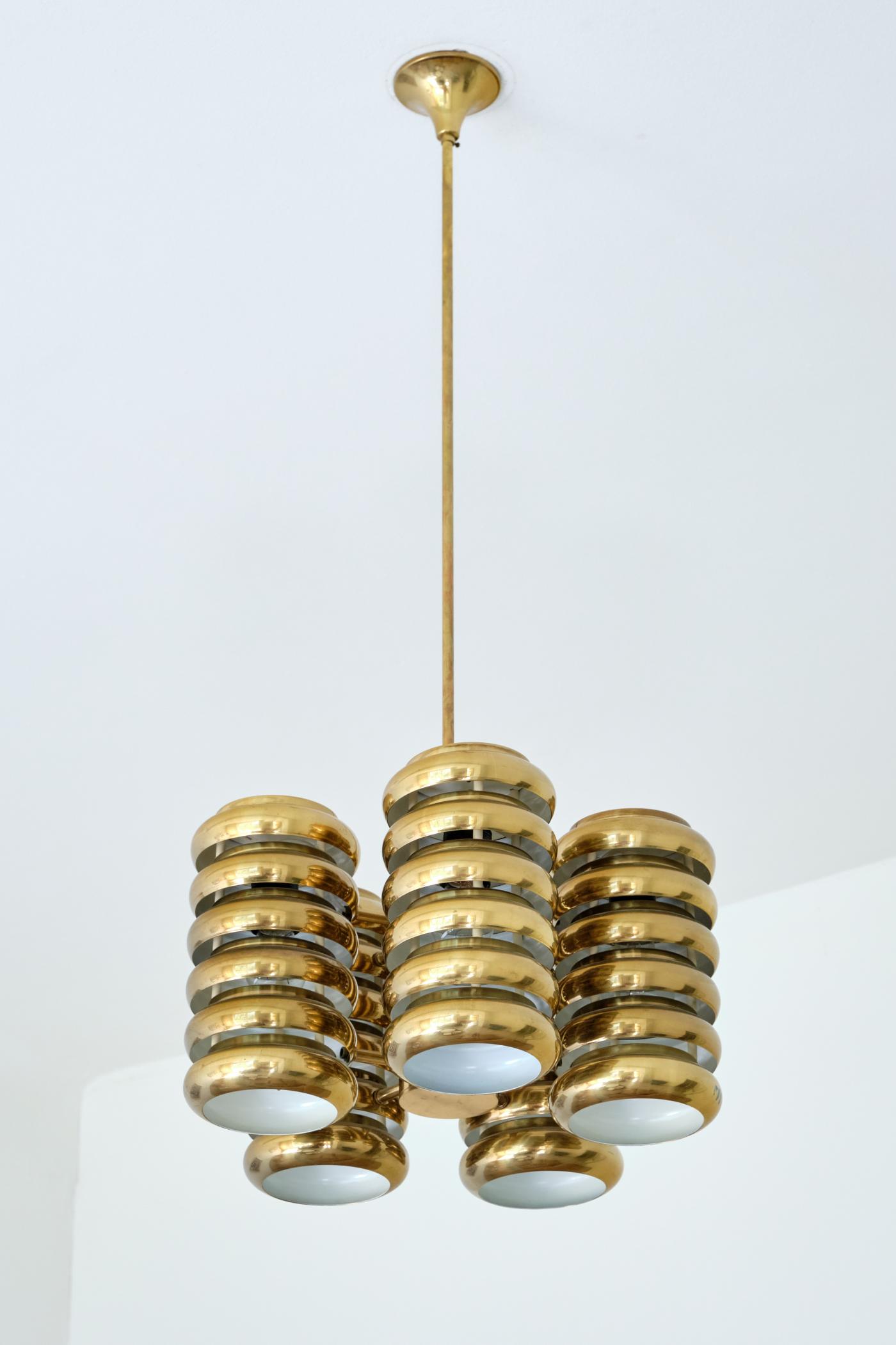 Kai Ruokonen - Kai Ruokonen Five Arm Pendant Light in Brass, Lynx ...