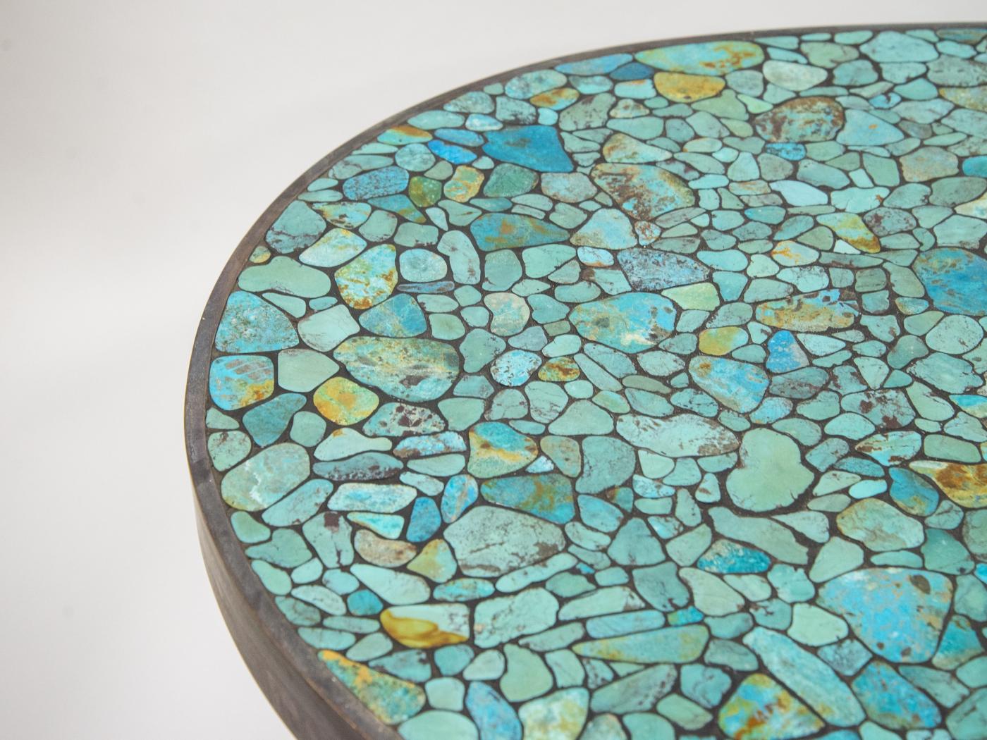 Kam Tin - Large turquoise coffee table