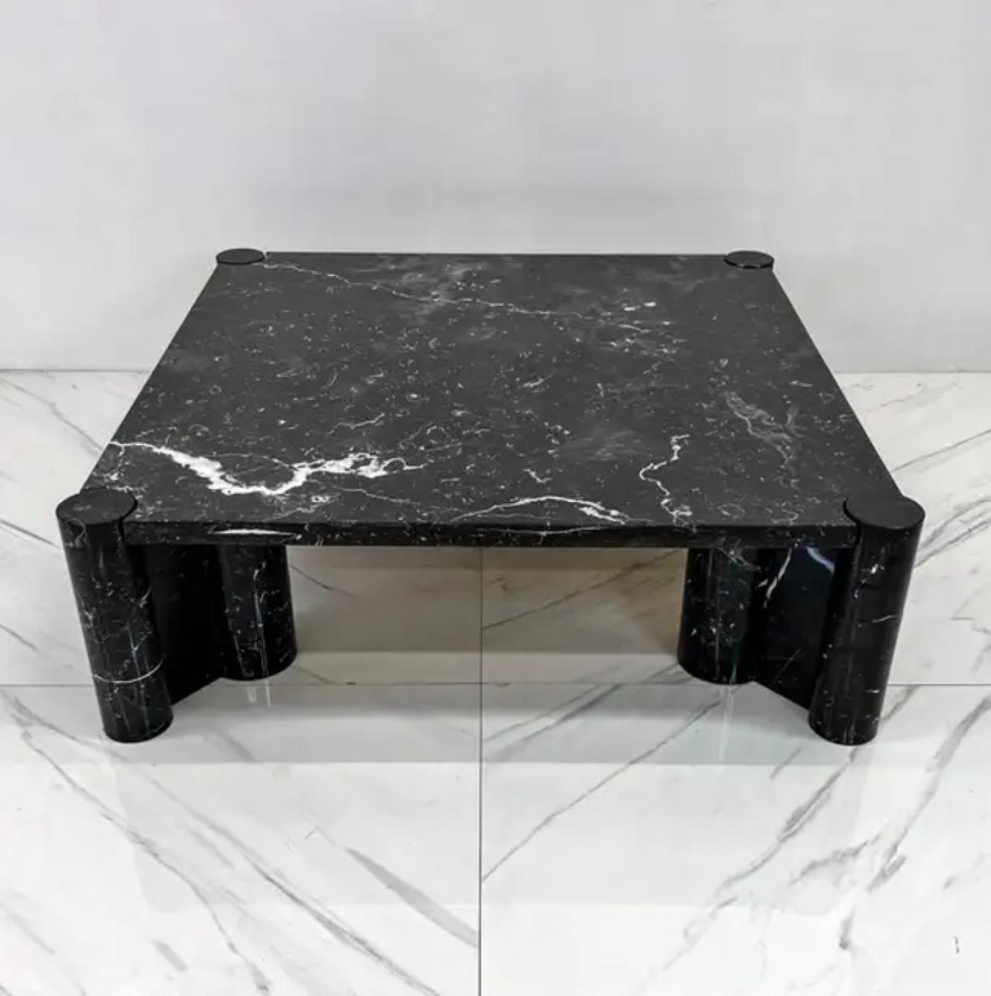 Knoll - Gae Aulenti Jumbo Coffee Table for Knoll in Nero Marquina Marble