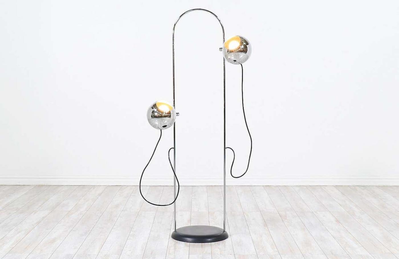 Koch & Lowy - Mid-Century Modern Chrome Adjustable Floor Lamp by Koch ...