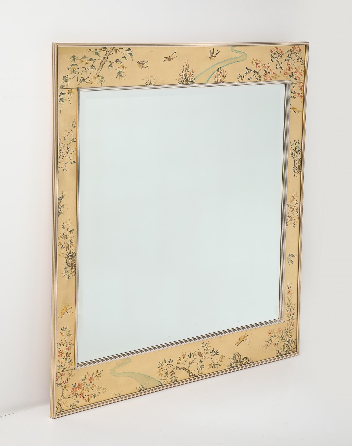 La Barge - LaBarge Gold Leaf, Eglomise Border Mirror
