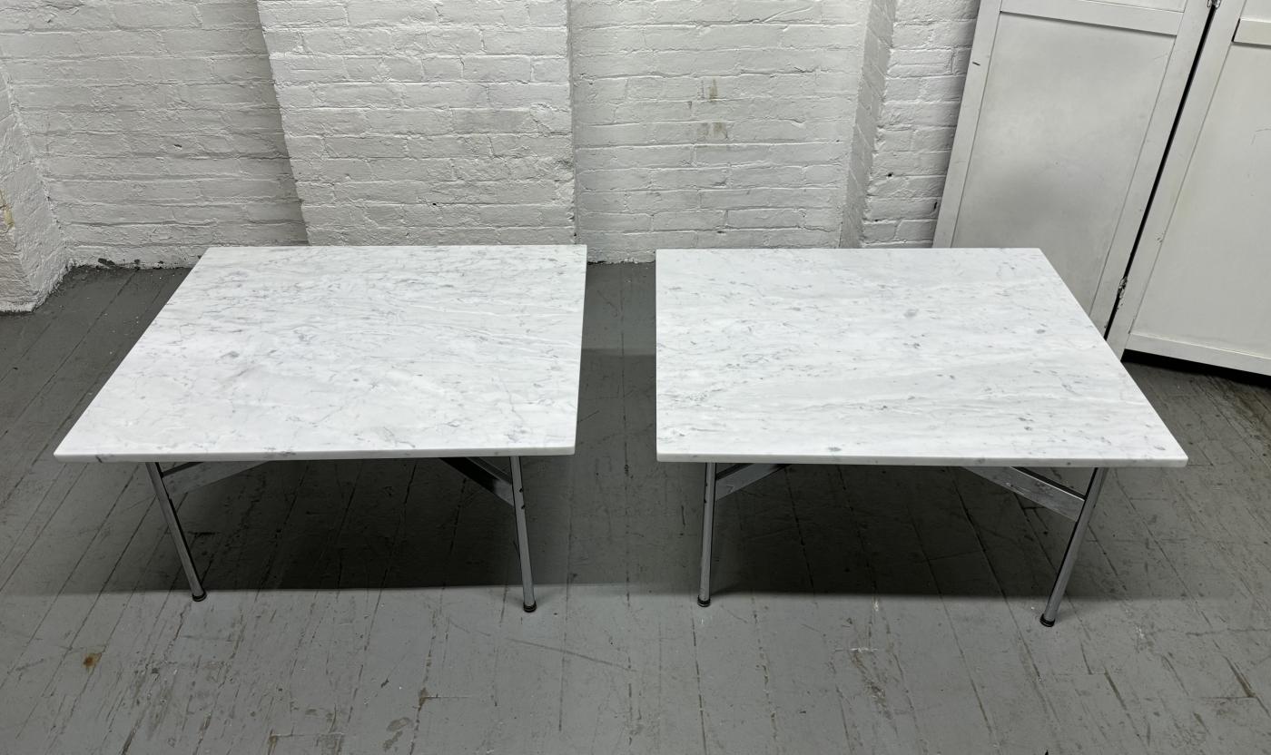Laverne International - Pair Laverne International Carrara Marble ...