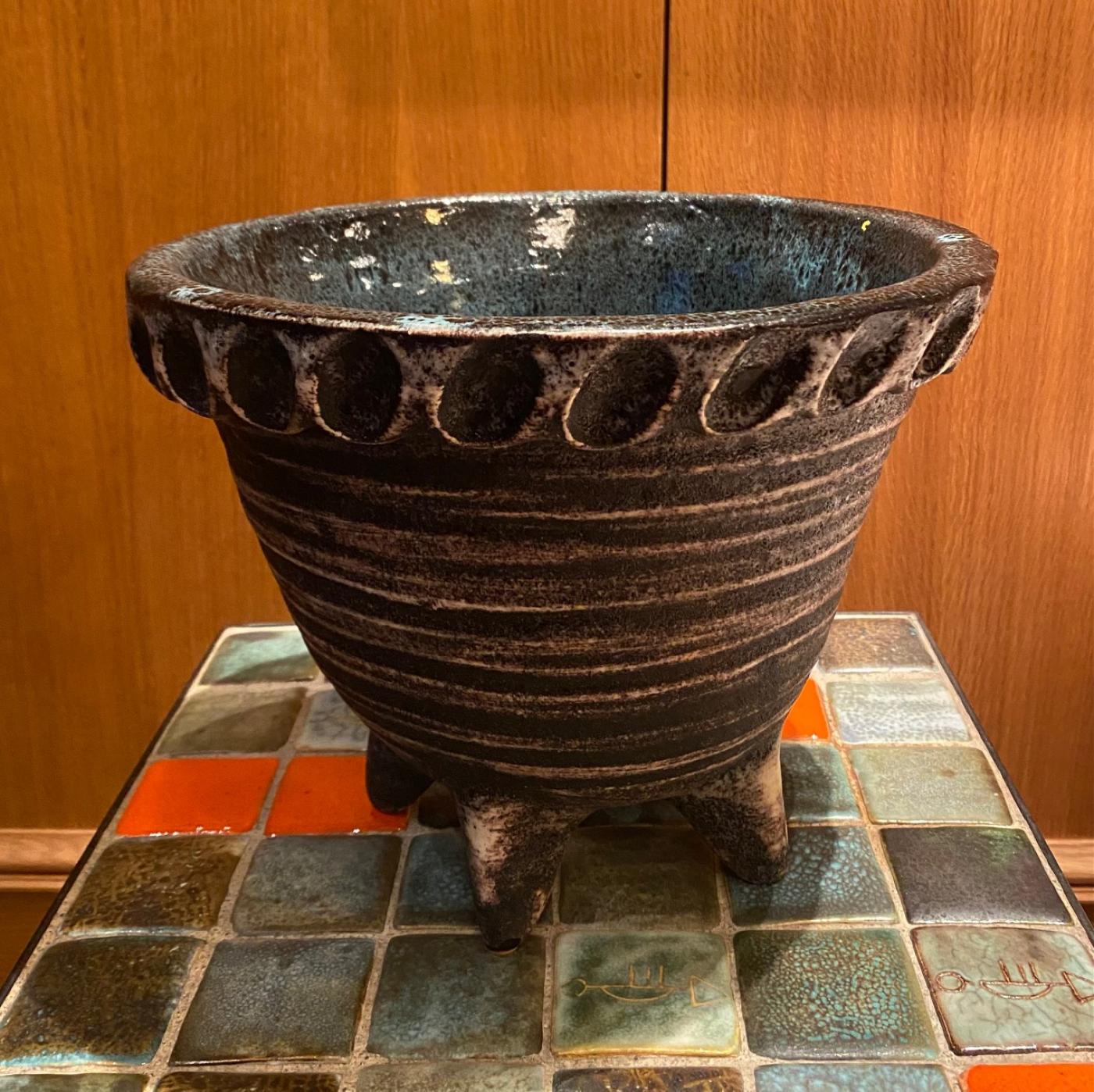 Les Potiers D'Accolay - Ceramic Planter by Accolay, France, 1970s
