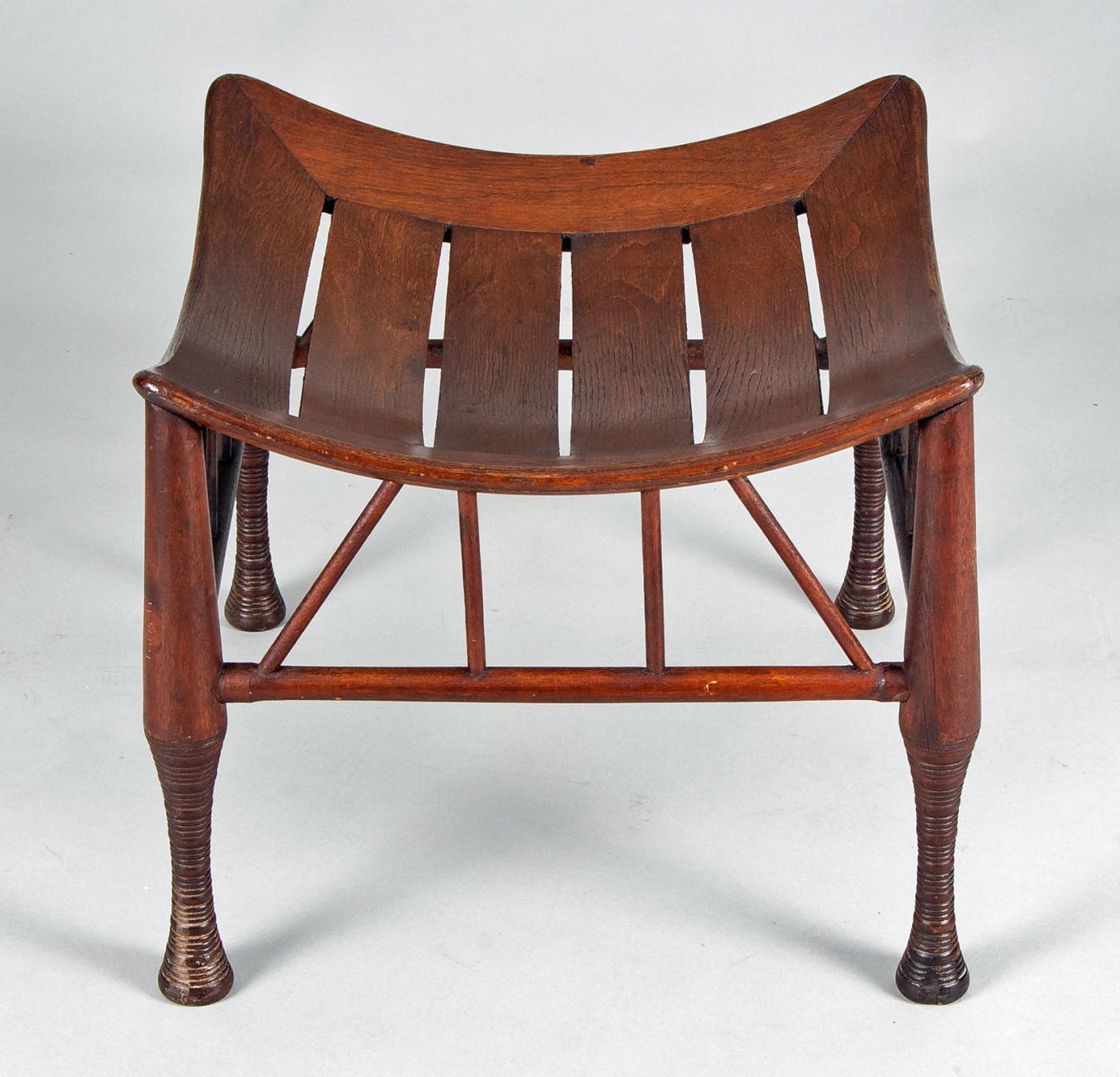 Liberty & Co. - Egyptian Revival Oak Thebes Stool