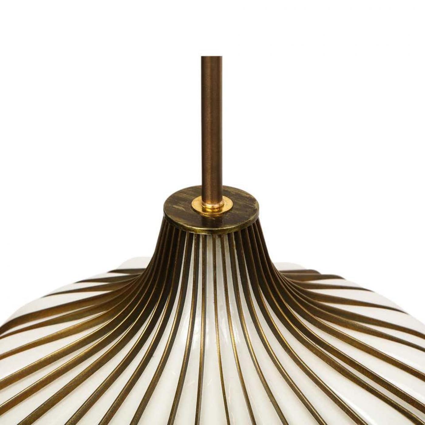 Lightcraft - Onion Pendant Lamp, Brass, Glass, Lightcraft of California