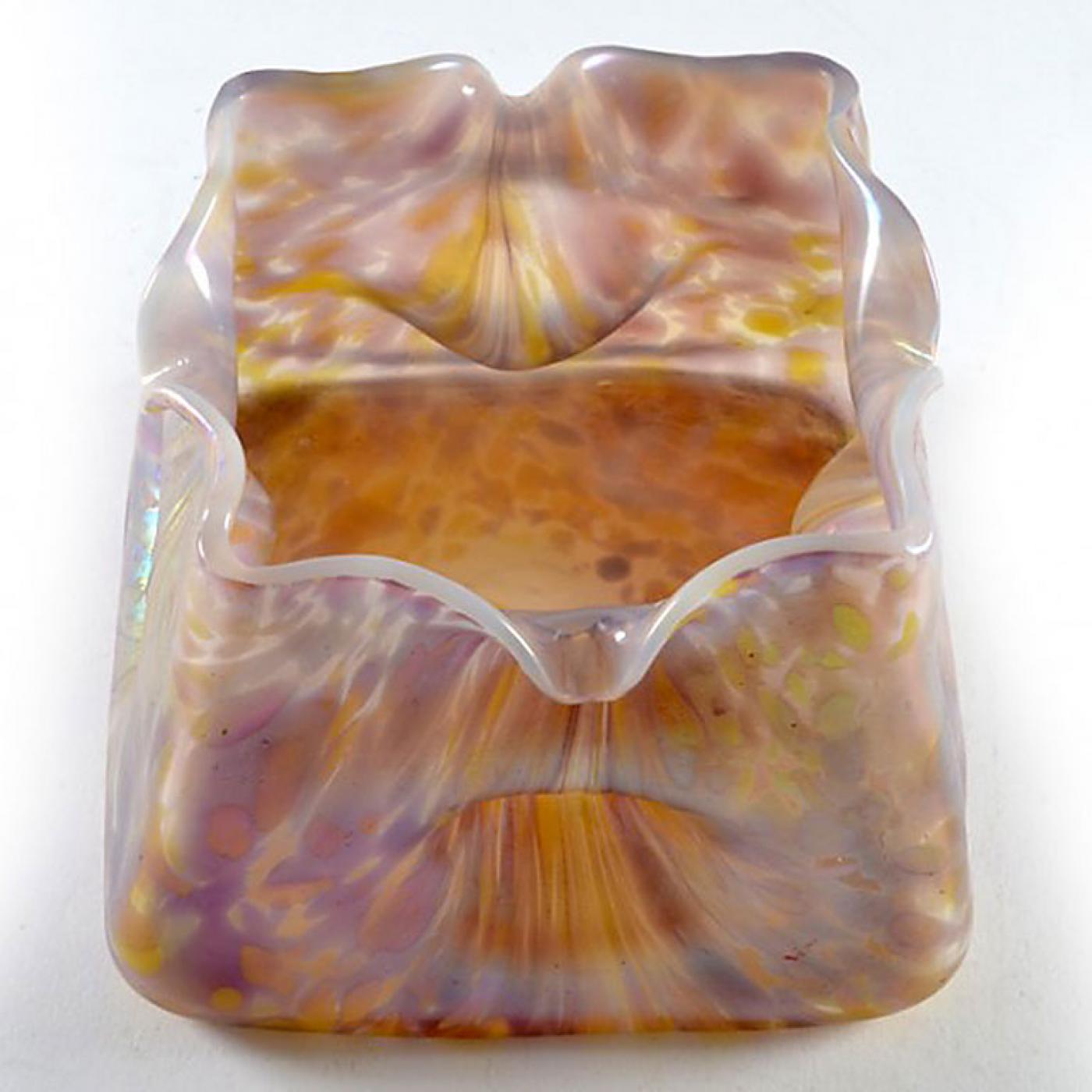 Loetz - Art Nouveau Iridescent Oil Spot Glass Dimpled Vase