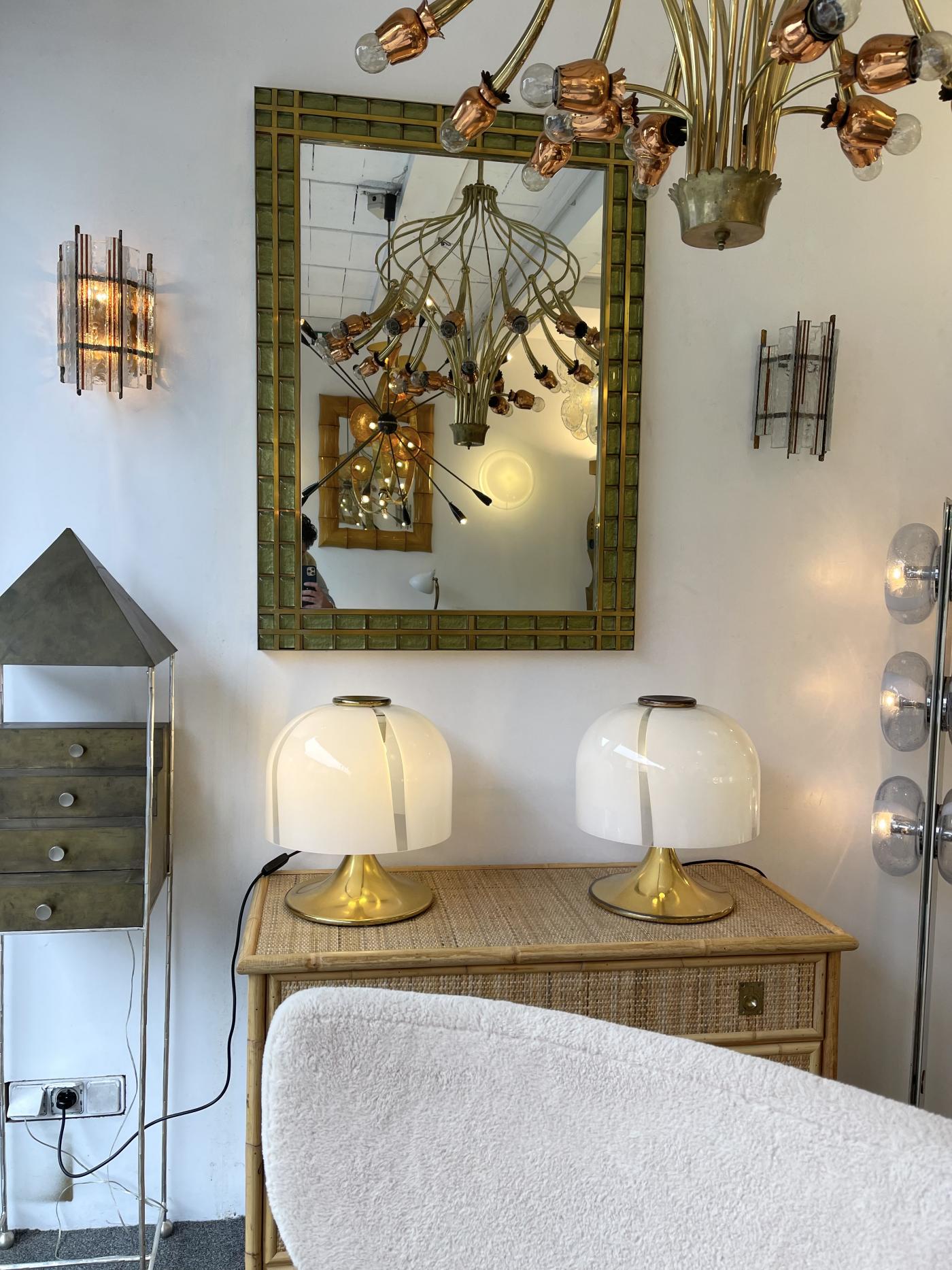 Longobard - Pair of Hammered Glass Wrought Iron Sconces by Longobard ...